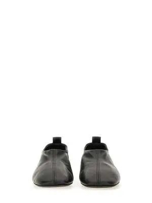 Dries Van Noten Leather Ballerina Flats - Black