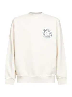 Stone Island Outline Compass Printed Cotton Sweatshirt
