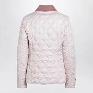 Burberry Quilted Jacket With Corduroy Collar - Pink