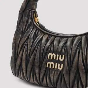 Miu Miu Calf Leather Sacca Shoulder Bag