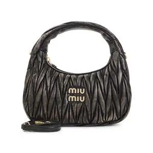 Miu Miu Calf Leather Sacca Shoulder Bag - Brown