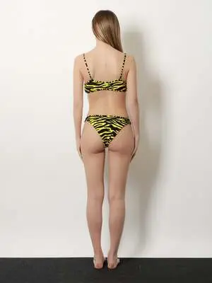 Attico Il Primo Bagno" Zebra Print Lycra Swimsuit