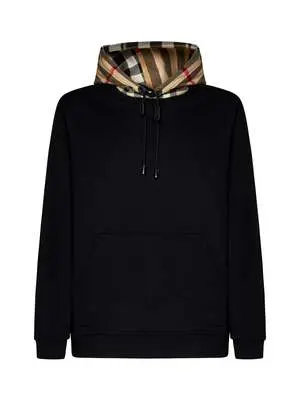 Burberry Checked Cotton Hoodie - Multicolor