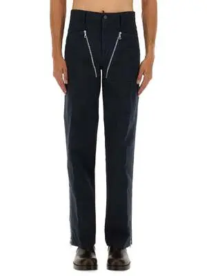 Dries Van Noten Double Zipper Trousers - Blue