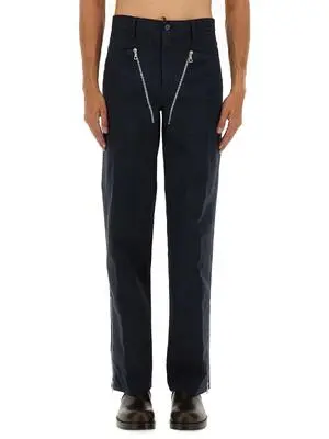 Dries Van Noten Double Zipper Trousers - Blue