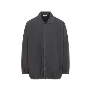 Fear Of God Grey Cotton Logo Print Shirt Jacket