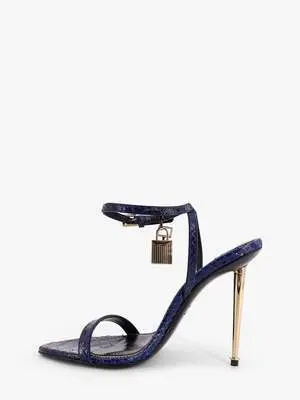 TOM FORD Laminated Leather Padlock Sandals - Multicolor