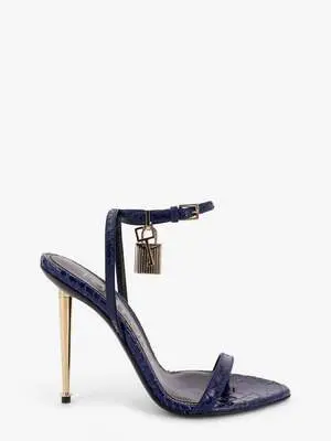 TOM FORD Laminated Leather Padlock Sandals - Multicolor