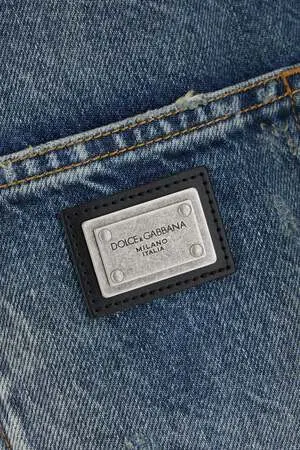 Dolce & Gabbana Distressed Straight Leg Jeans - Multicolor