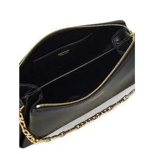 FERRAGAMO Calfskin Gancio Chain Satchel