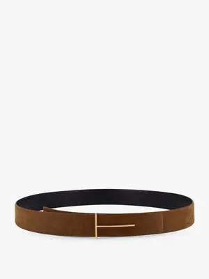 TOM FORD Suede Belt With Metal Buckle - Multicolor