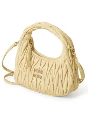 Miu Miu Wander Hobo Bag In Quilted Nappa - Multicolor