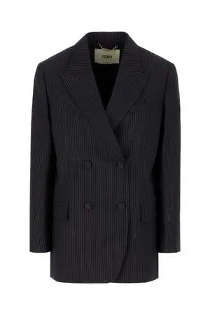 Fendi Striped Double-breasted Blazer - Multicolor