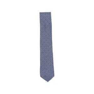 FERRAGAMO FERRAGAMO Silk Neck Tie With Gancini Print Blue