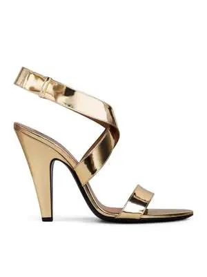 Alaïa Mirror-effect Conical Heel Sandals - Silver