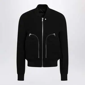 Rick Owens Virgin Wool Bomber Jacket - Black