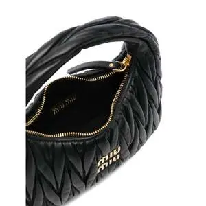 Miu Miu Calf Leather Shoulder Bag - Black