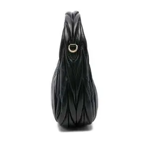Miu Miu Calf Leather Shoulder Bag - Black