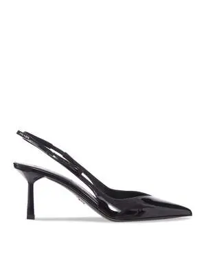 Prada Patent Leather Slingback Pumps - Black