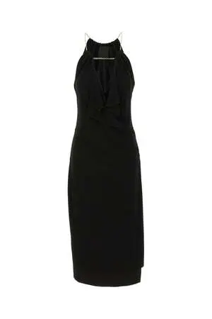 Givenchy Halter Neck Ruffled Dress With Chain Detail - Multicolor