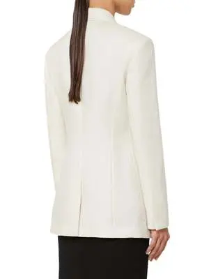Max Mara Single-breasted Volonta Jacket In Beige Linen