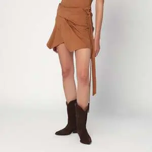Isabel Marant Étoile Cotton Wrap Skirt - Brown