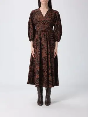 Max Mara Printed Midi Dress - Brown