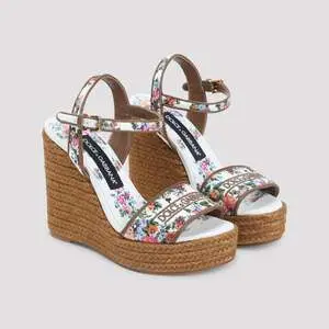 Dolce & Gabbana Floral Wedge Sandals - Multicolor