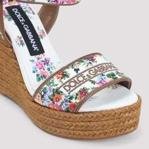 Dolce & Gabbana Floral Wedge Sandals - Multicolor