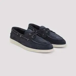 Prada Allacciate Lace-up Suede Shoes - Blue