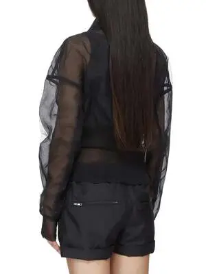 Rick Owens Cropped Dracucollar Bomber Jacket - Black