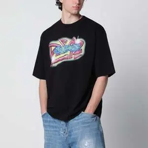 Dsquared2 Rebel Tags Loose-fit Cotton T-shirt - Black