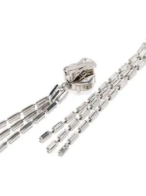 Alessandra Rich Crystal Tasseled Drop Earrings