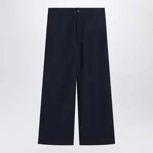 Acne Studios Navy Satin Trousers - Blue