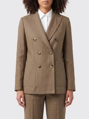 Max Mara Double Breasted Tailored Jacket - Brown
