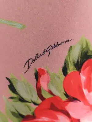 Dolce & Gabbana Floral Print Silk Blend Skirt