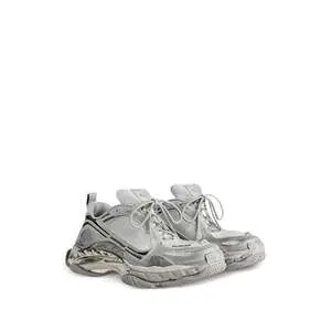 Balenciaga Grey Lace-up Low-top Trainers - Gray