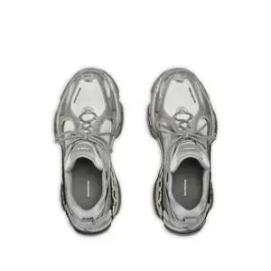 Balenciaga Grey Lace-up Low-top Trainers - Gray