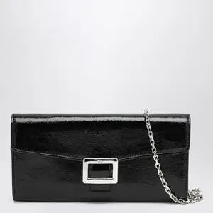 ROGER VIVIER Belle Vivier Patent Leather Wallet With Chain