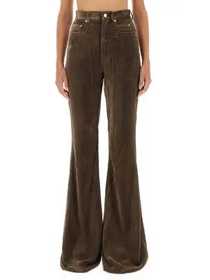Rick Owens RICK OWENS Flare Fit Pants Brown