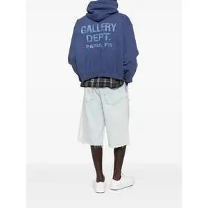 GALLERY DEPT. Zip-up Logo Print Hoodie