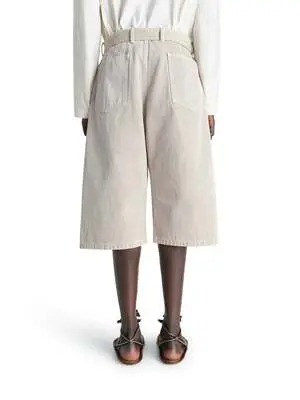 LEMAIRE Snow-effect Denim Bermuda Shorts