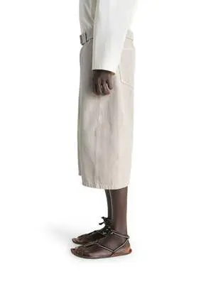 LEMAIRE Snow-effect Denim Bermuda Shorts