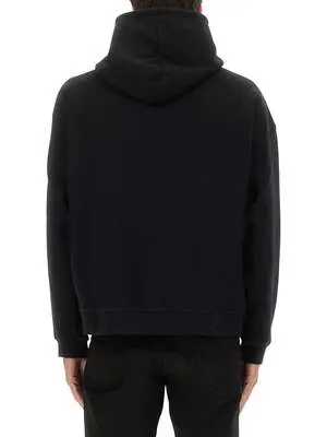 Dsquared2 Printed Cotton Hoodie - Black