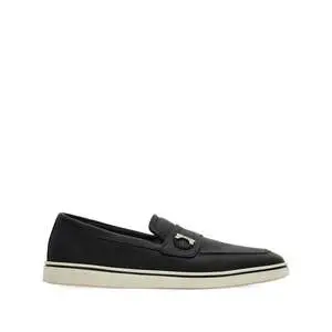 FERRAGAMO FERRAGAMO Black Deer Skin Loafers Black