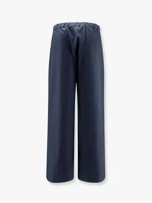 Max Mara Wide Leg Cotton Trousers - Multicolor