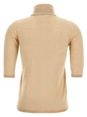 Max Mara Cecina Wool Turtleneck Sweater - Cream