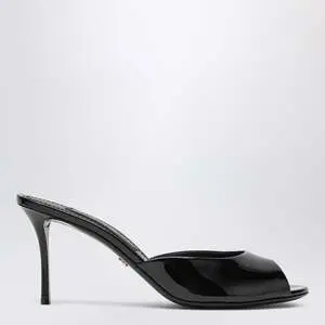 Dolce & Gabbana Keira Patent Leather Mules - Black