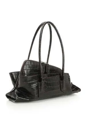 Attico La Passeggiata Small Top Handle Bag - Brown