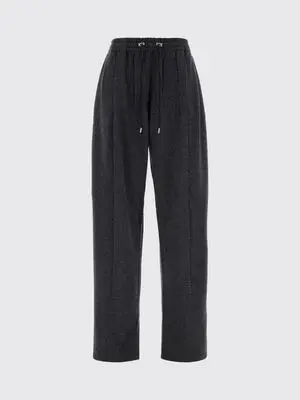 Prada Wool And Cashmere Drawstring Trousers - Gray